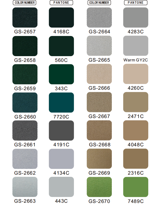 Color Chart - Patch Factory
