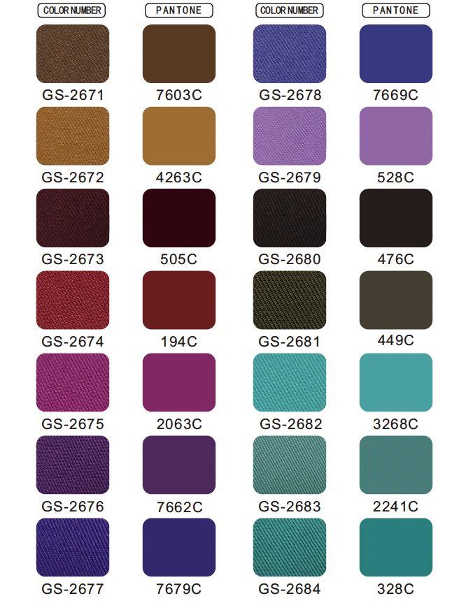 Color Chart - Patch Factory