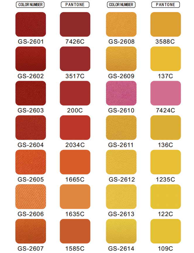 Color Chart - Patch Factory