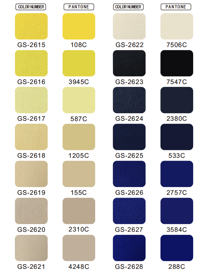 Color Chart - Patch Factory